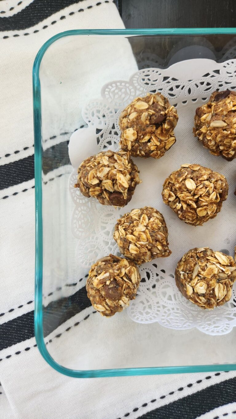 Easy No Bake Almond Butter Protein Bomb Recipe - Hen and Horse Design