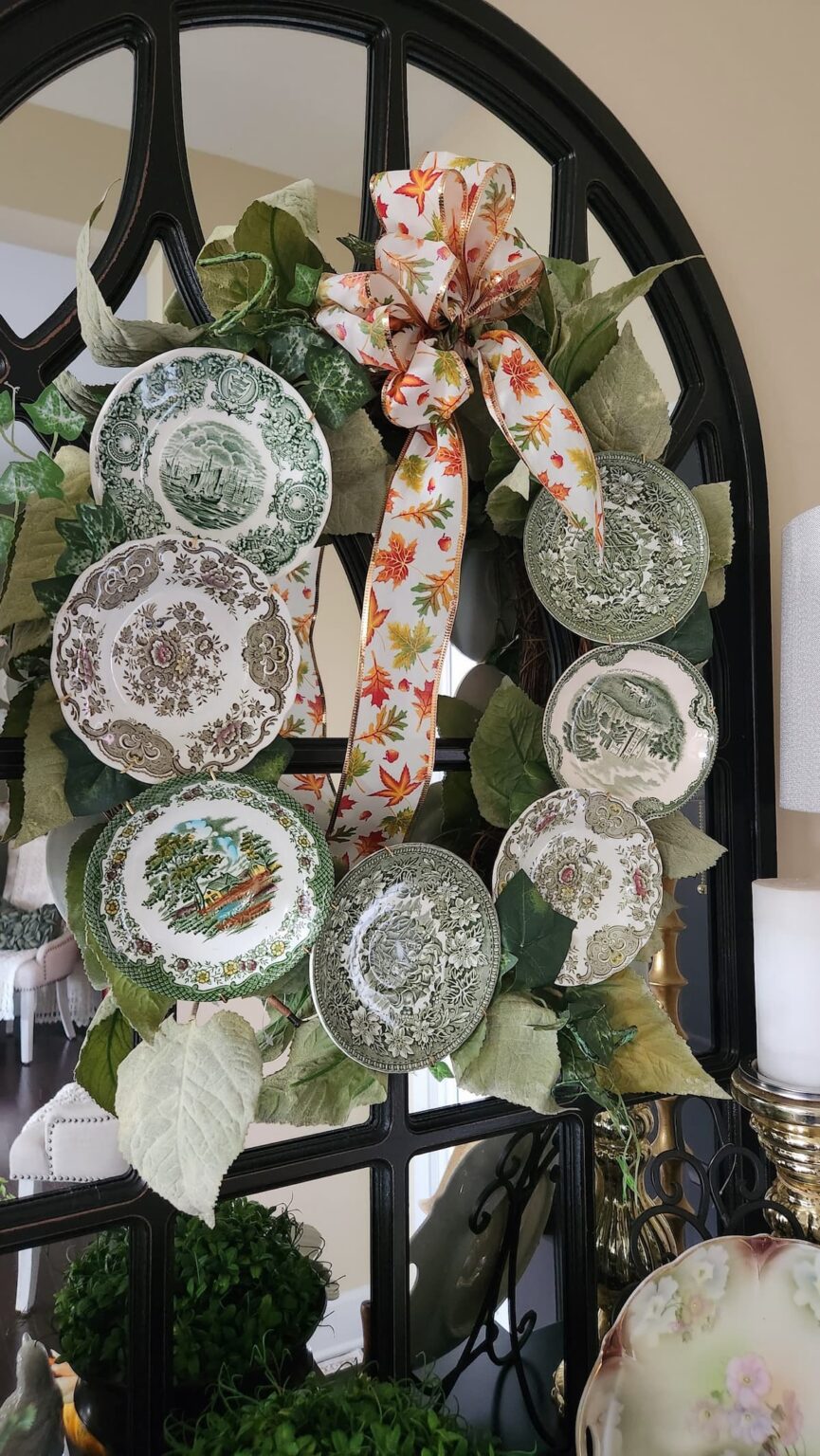 How to Make a Plate Wreath for Your Front Door - Hen and Horse Design